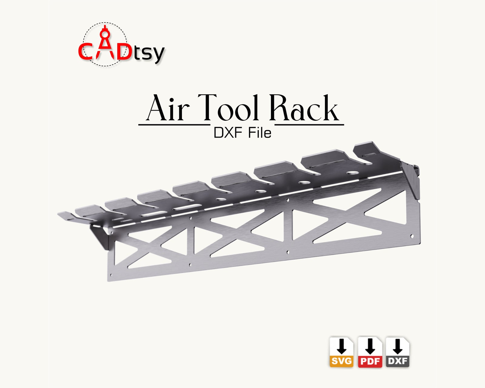 Air Tool Wall Rack DXF & SVG Files for CNC | CADtsy - CADtsy