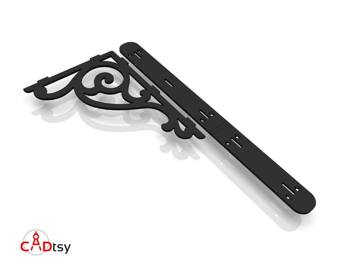 Decorative Shelf Brackets DXF & SVG Files | CADtsy - CADtsy