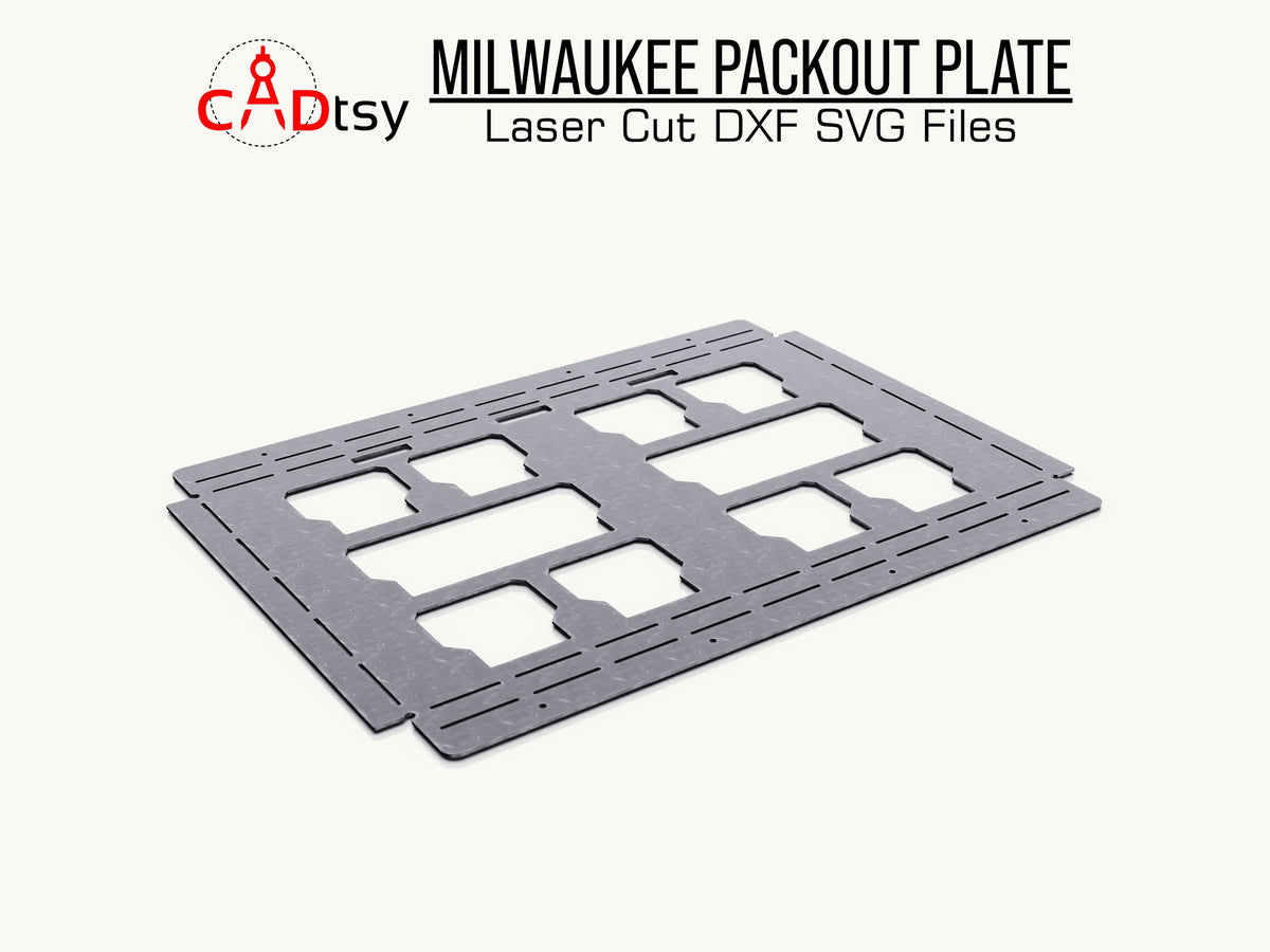 Milwaukee Packout Plate | Plasma DXF Files for CNC | CADtsy - CADtsy